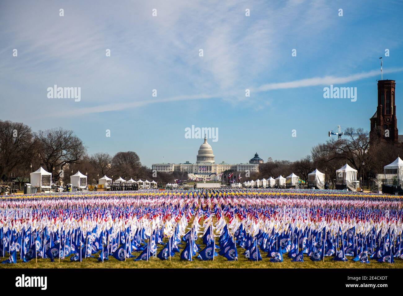 WASHINGTON D.C., JANUARY 22- "The Field of Flags" at the National Mall ...