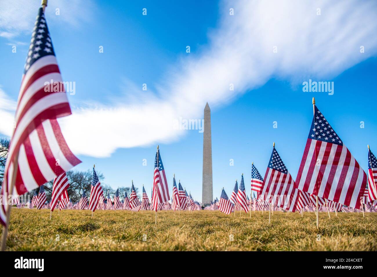 WASHINGTON D.C., JANUARY 22- "The Field of Flags" at the National Mall ...
