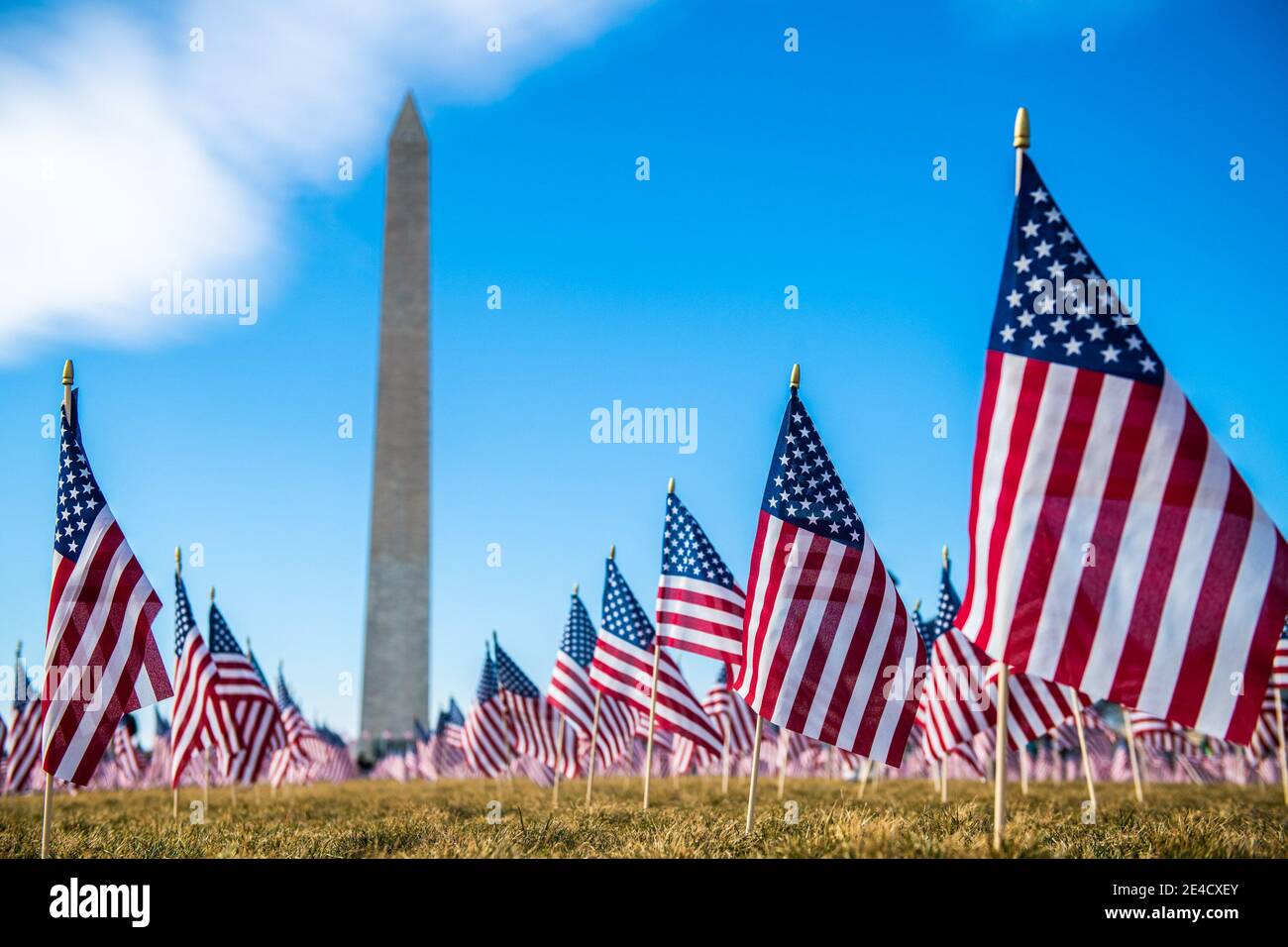 WASHINGTON D.C., JANUARY 22- "The Field of Flags" at the National Mall ...