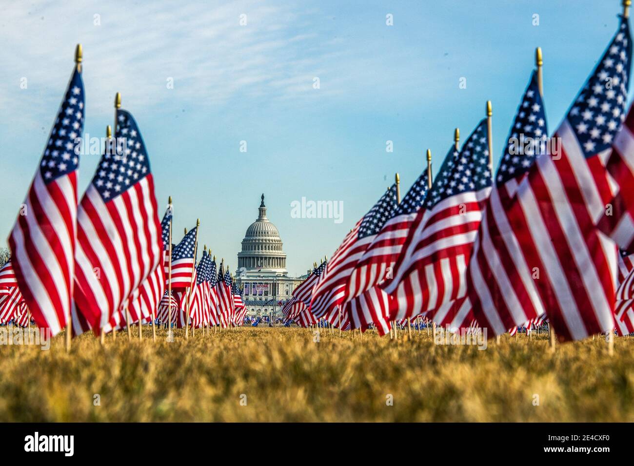 WASHINGTON D.C., JANUARY 22- "The Field of Flags" at the National Mall ...