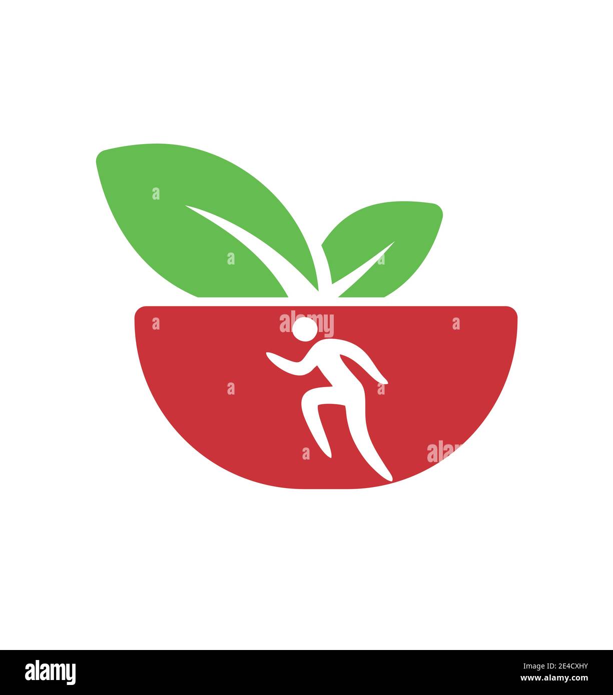 simple healthy food for sport man logo and vector icon Stock Vector ...