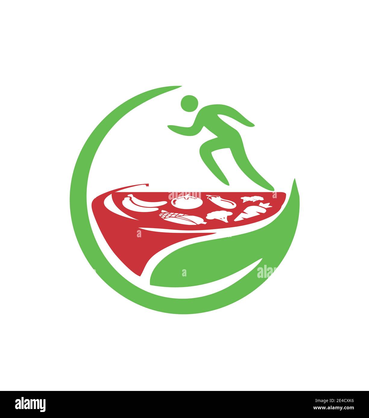 simple healthy food for sport man logo and vector icon Stock Vector ...