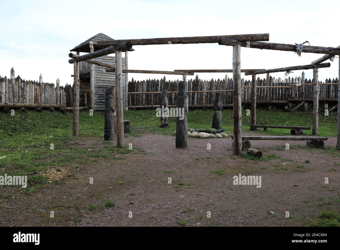 View of outdoors viking temple in summer Stock Photo - Alamy