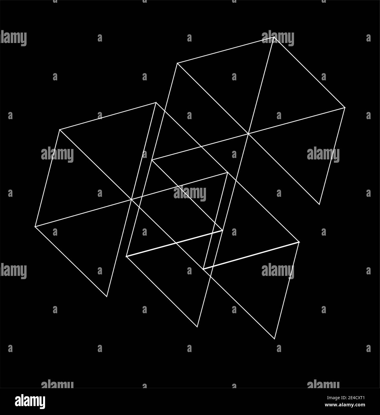 abstract triangle hexagonal digital connection network Stock Vector ...