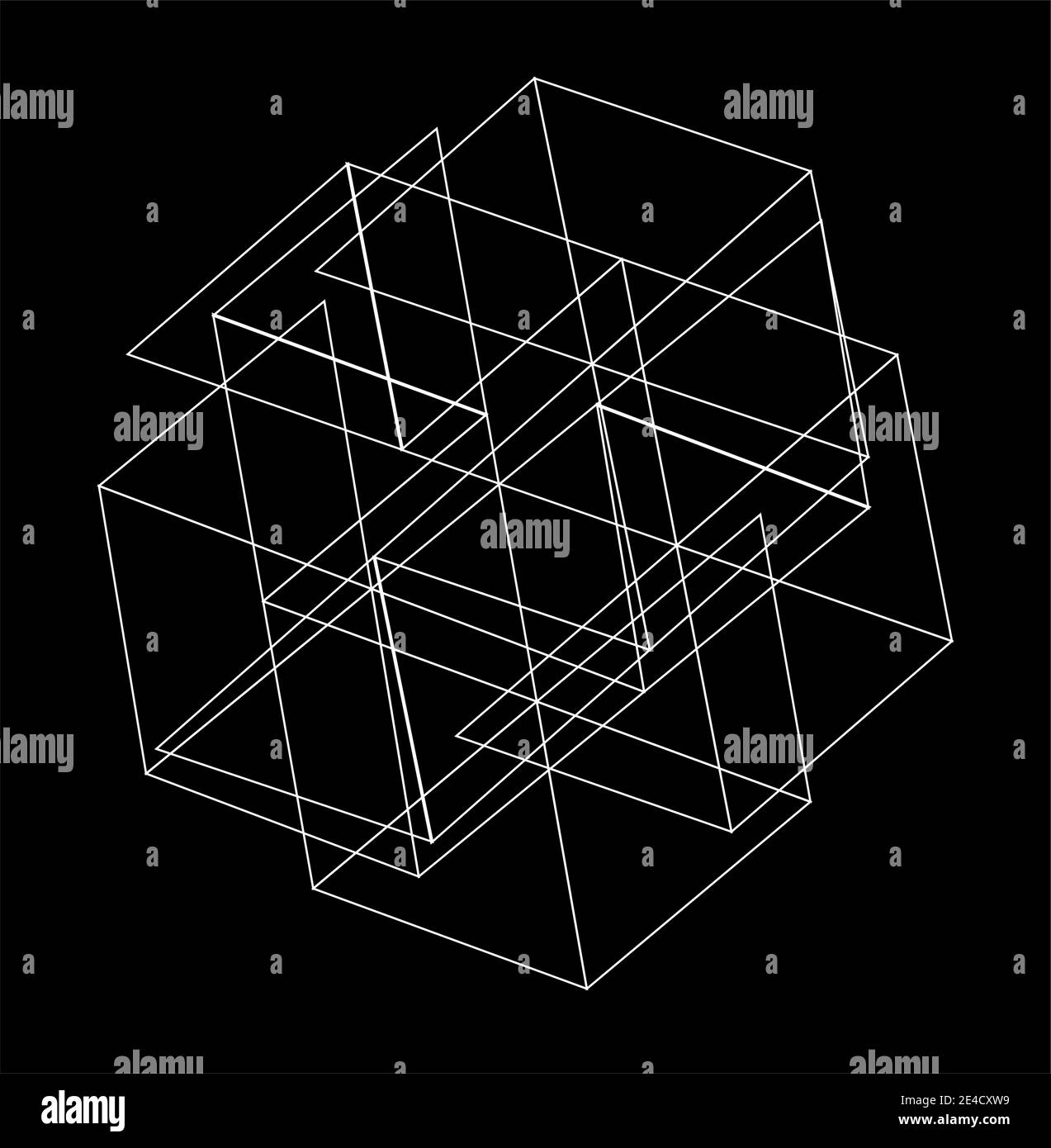 abstract triangle hexagonal digital connection network Stock Vector ...