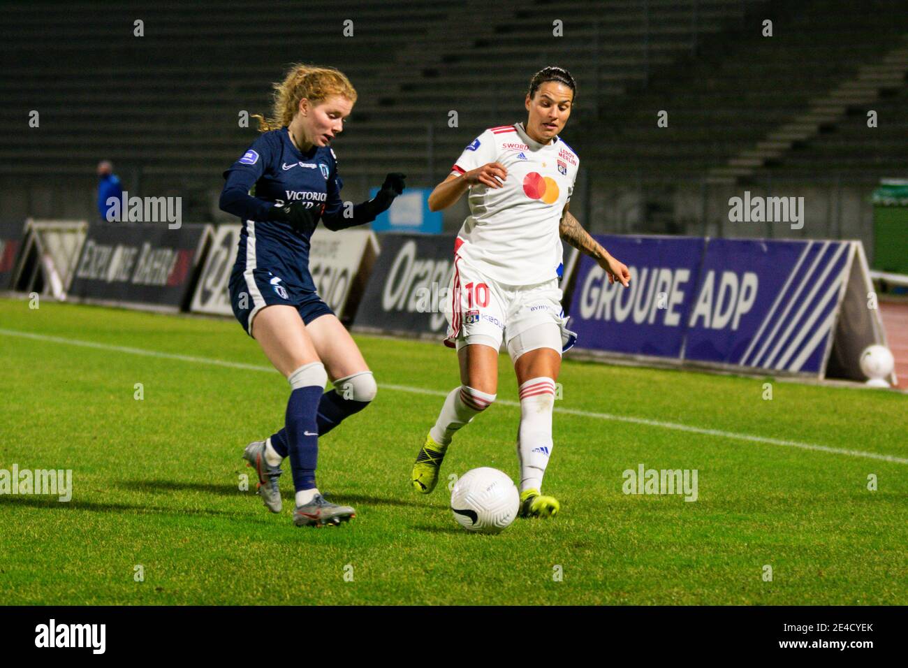 Celina Ould Hocine of Paris FC and Dzsenifer Marozsan of Olympique ...