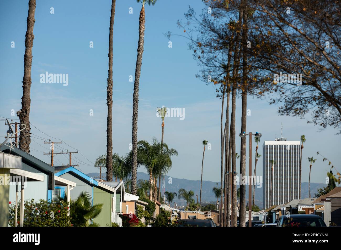 Daytime skyline view of downtown Garden Grove, California, USA Stock ...