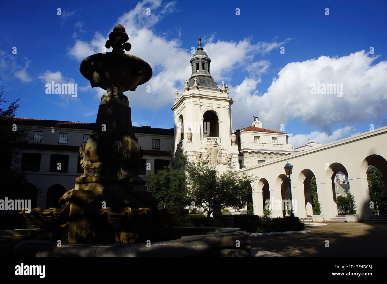 Exterior view of the famous Pasadena City Hall at Pasadena, California ...