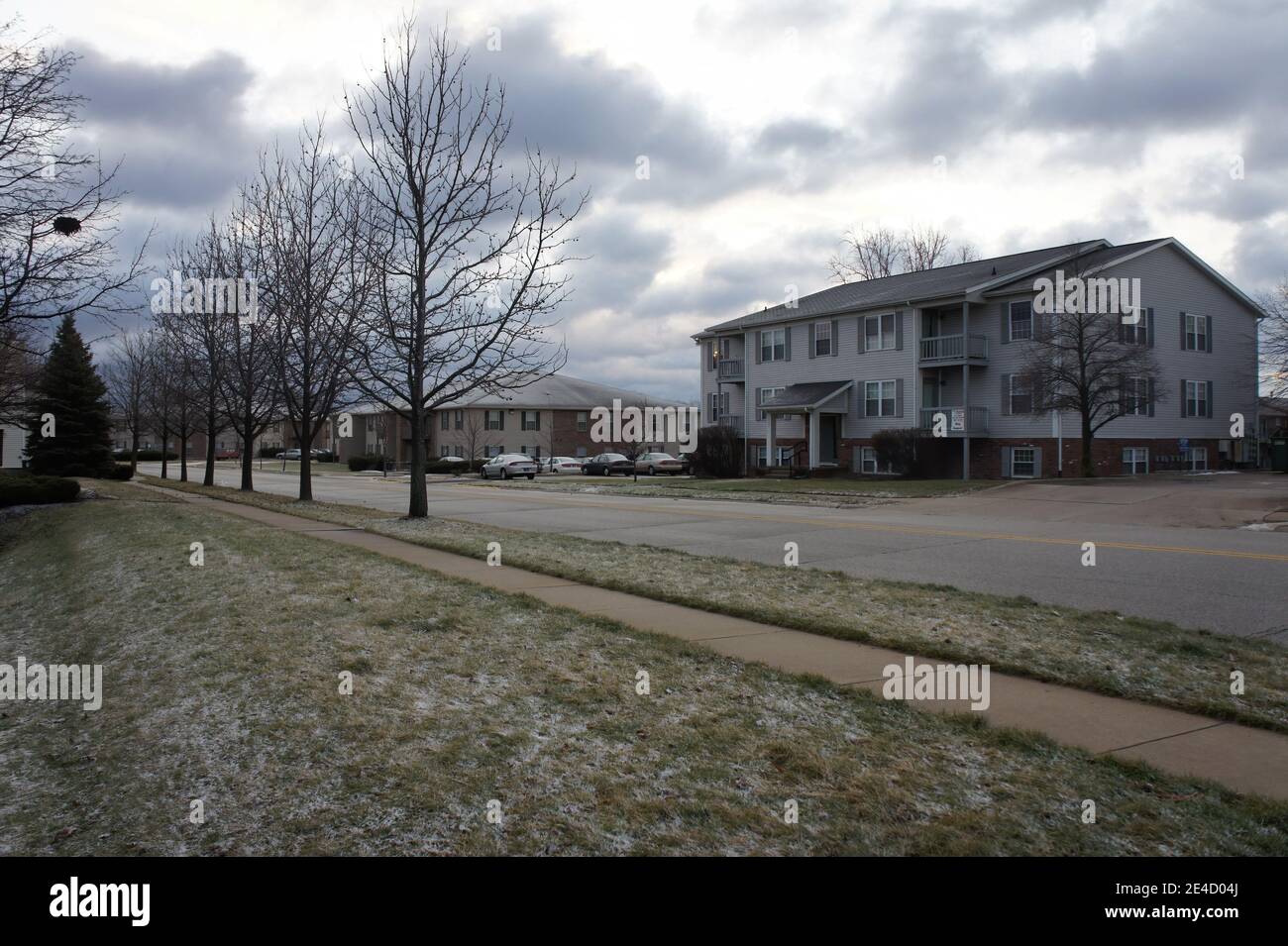 Cloudy day of rural landscape at Purdue, Indiana Stock Photo - Alamy