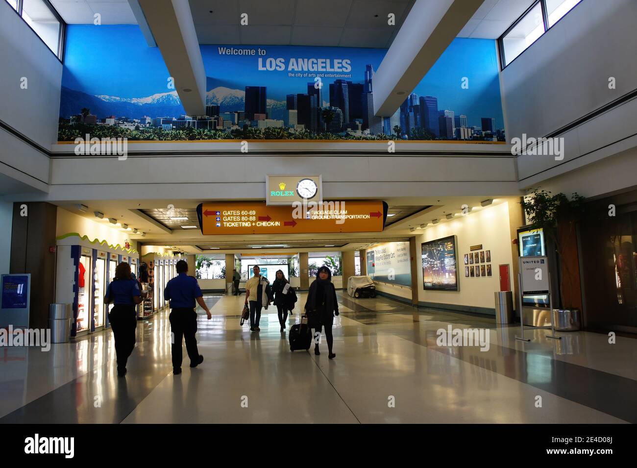 Los Angeles, JAN 24, 2012 - Interior view of the famous LAX ...