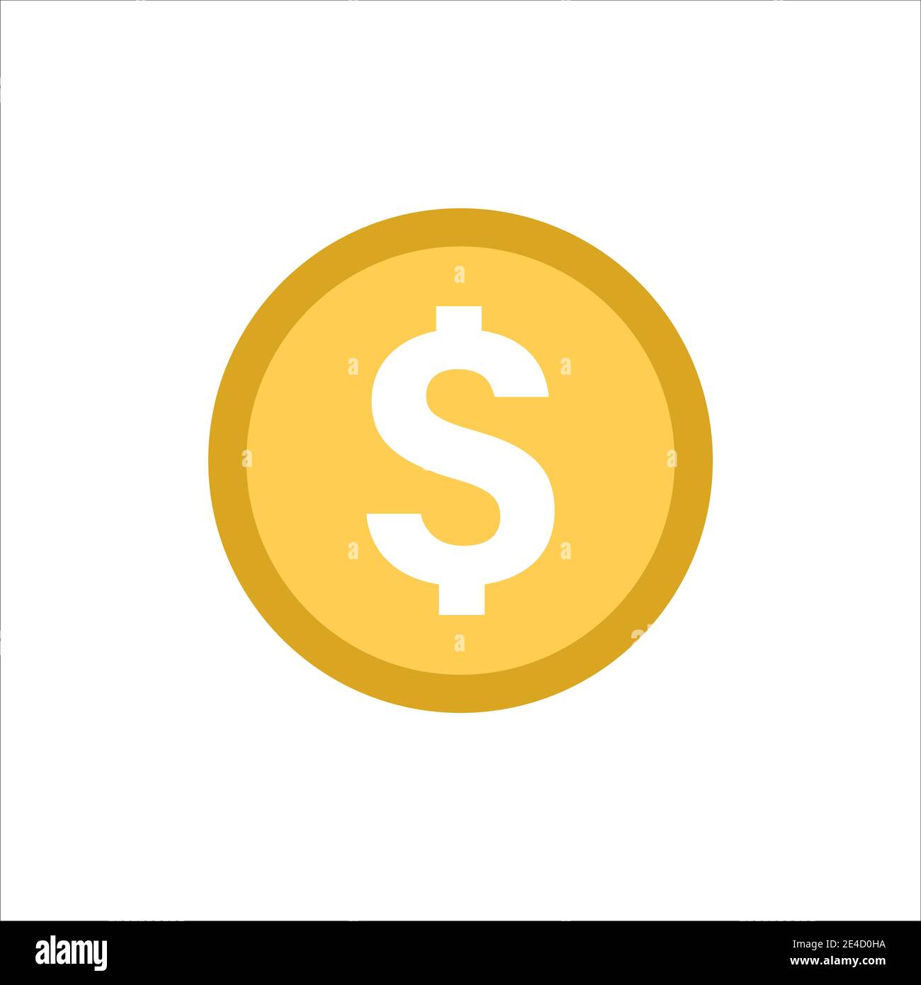 vector image of a coin with a dollar sign. EPS10 Stock Vector Image ...