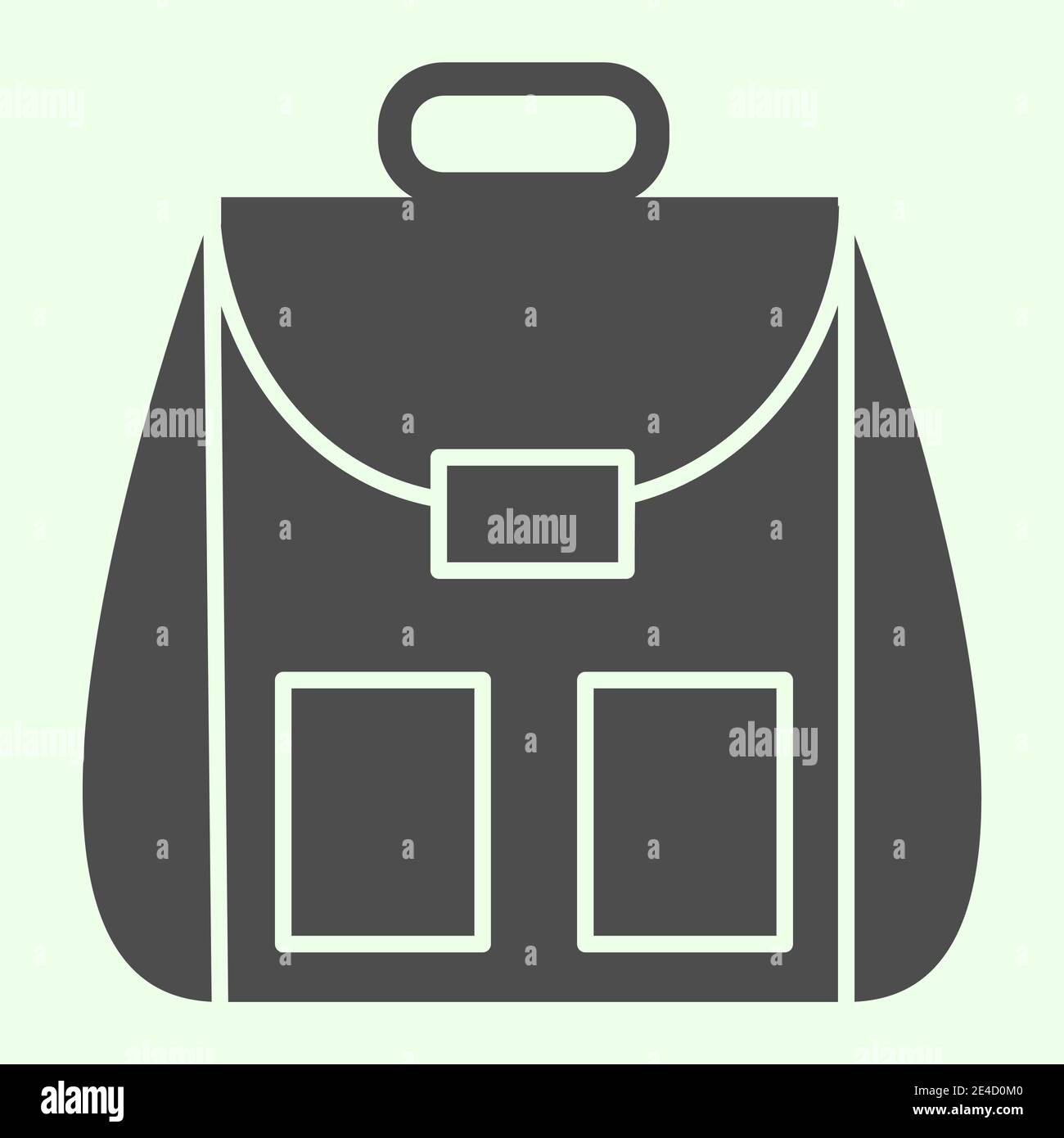Backpack solid icon. Student personal school bag glyph style pictogram ...