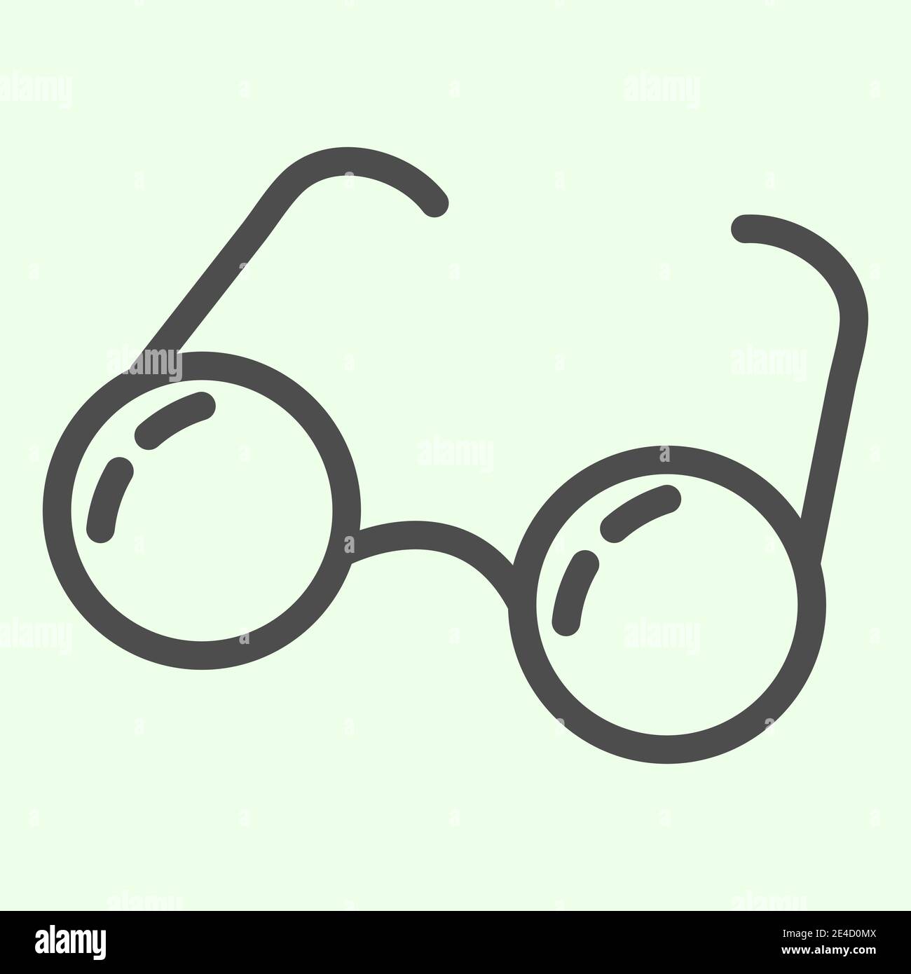 Glasses line icon. Round retro eyeglasses outline style pictogram on ...