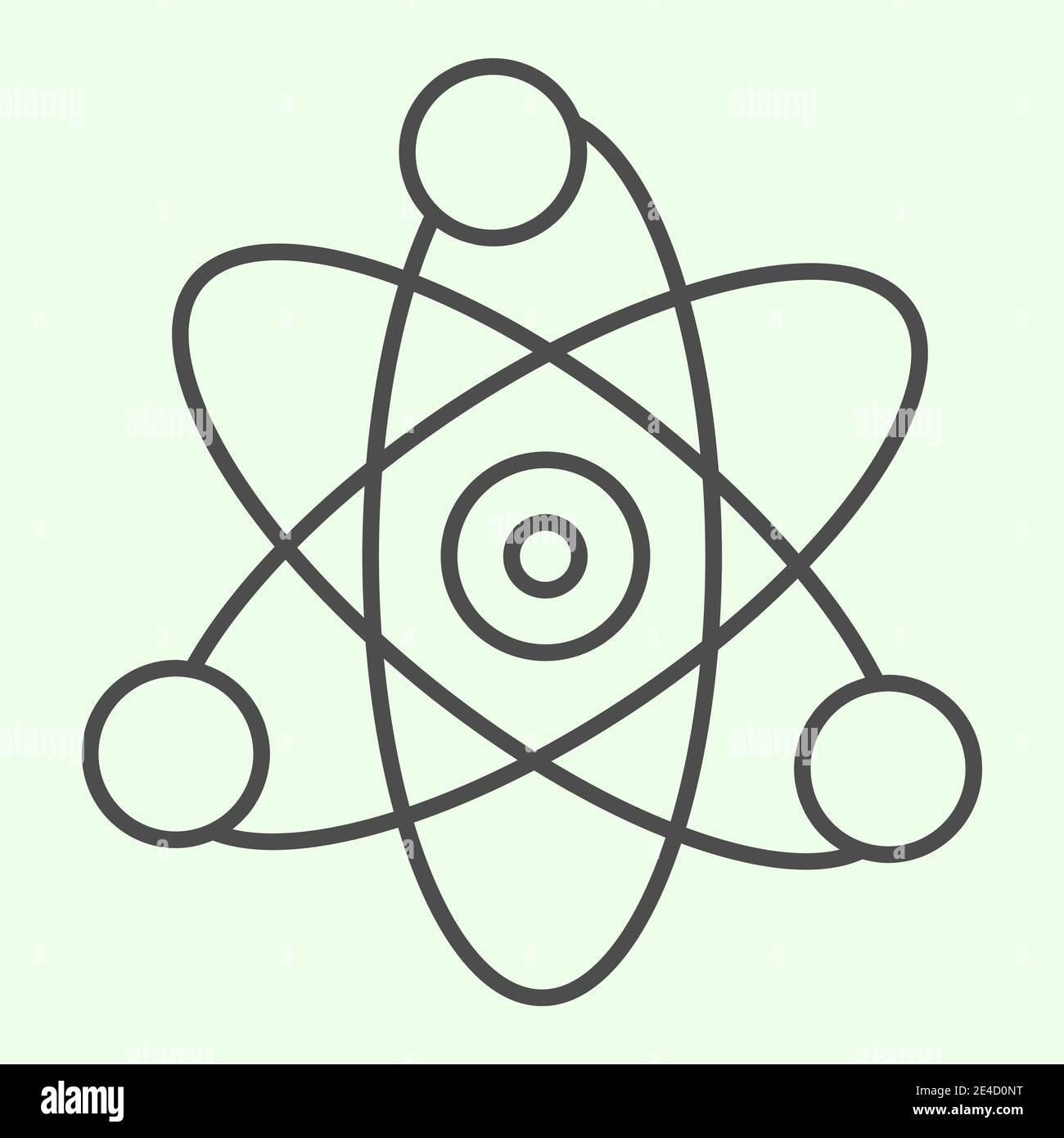 Science thin line icon. Atom, electron symbol outline style pictogram ...