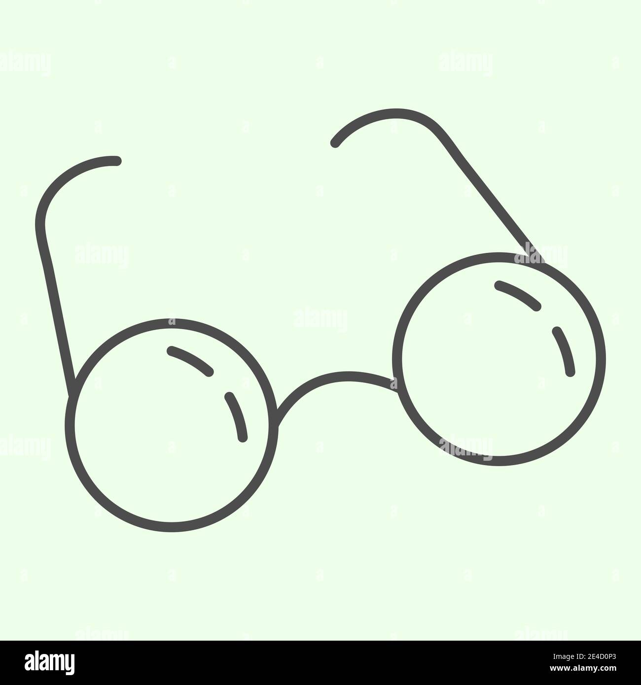 Retro Glasses Outline