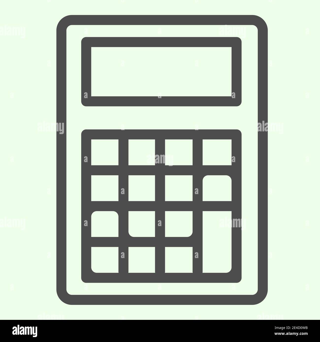 Icon calculator in linear Stock Vector Images - Alamy