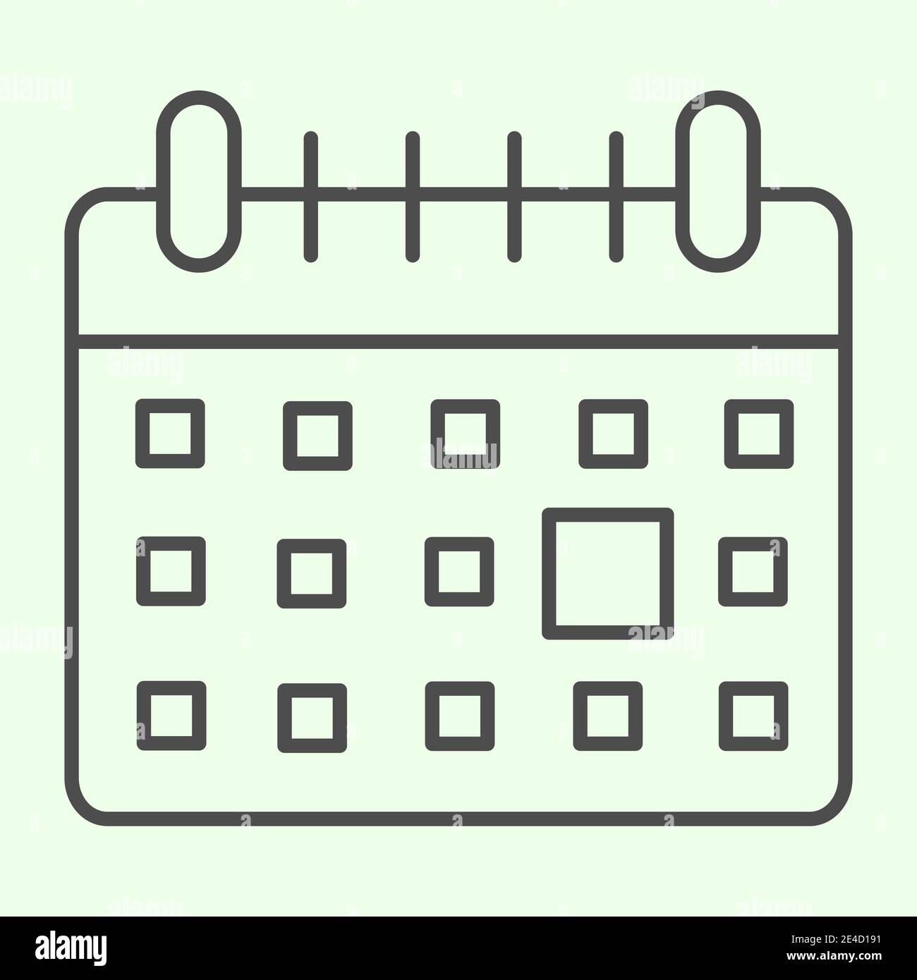 Calendar thin line icon. Office month date planner outline style ...