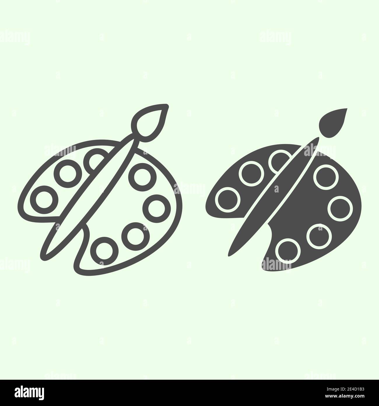 Artist palette line drawing hi-res stock photography and images - Alamy