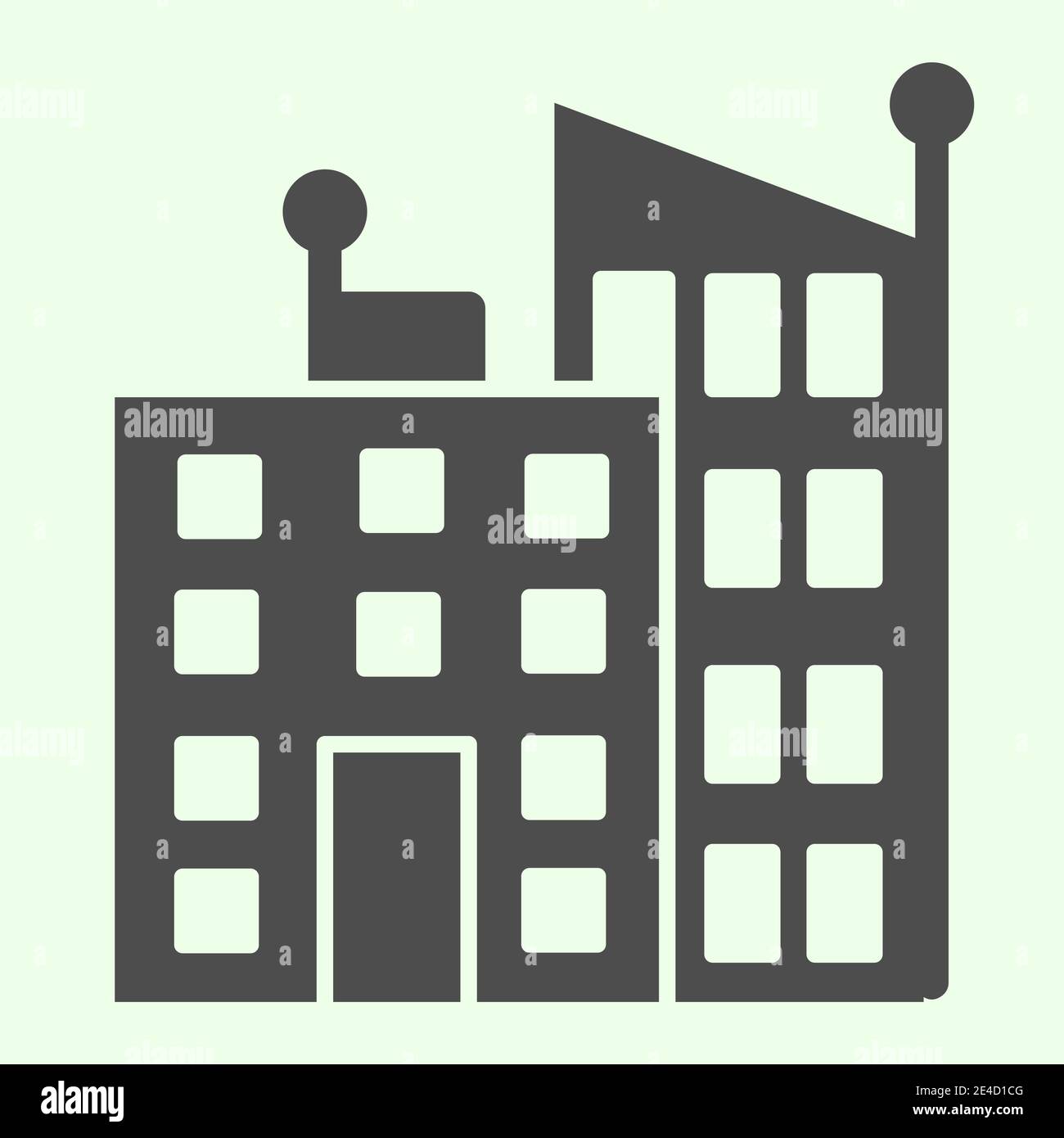 Office building solid icon. Urban business architecture glyph style ...