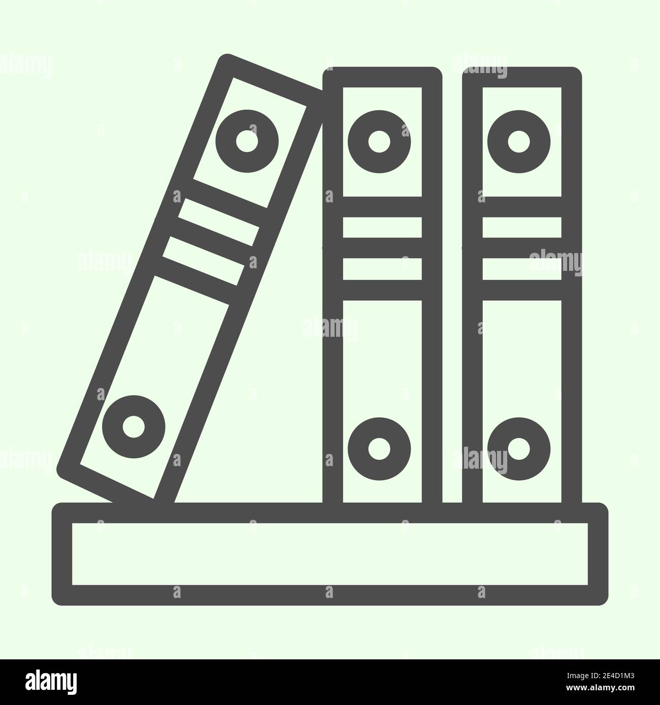 Office folders line icon. Row of binders outline style pictogram on ... Office folders line icon. Row of binders outline style pictogram on ...