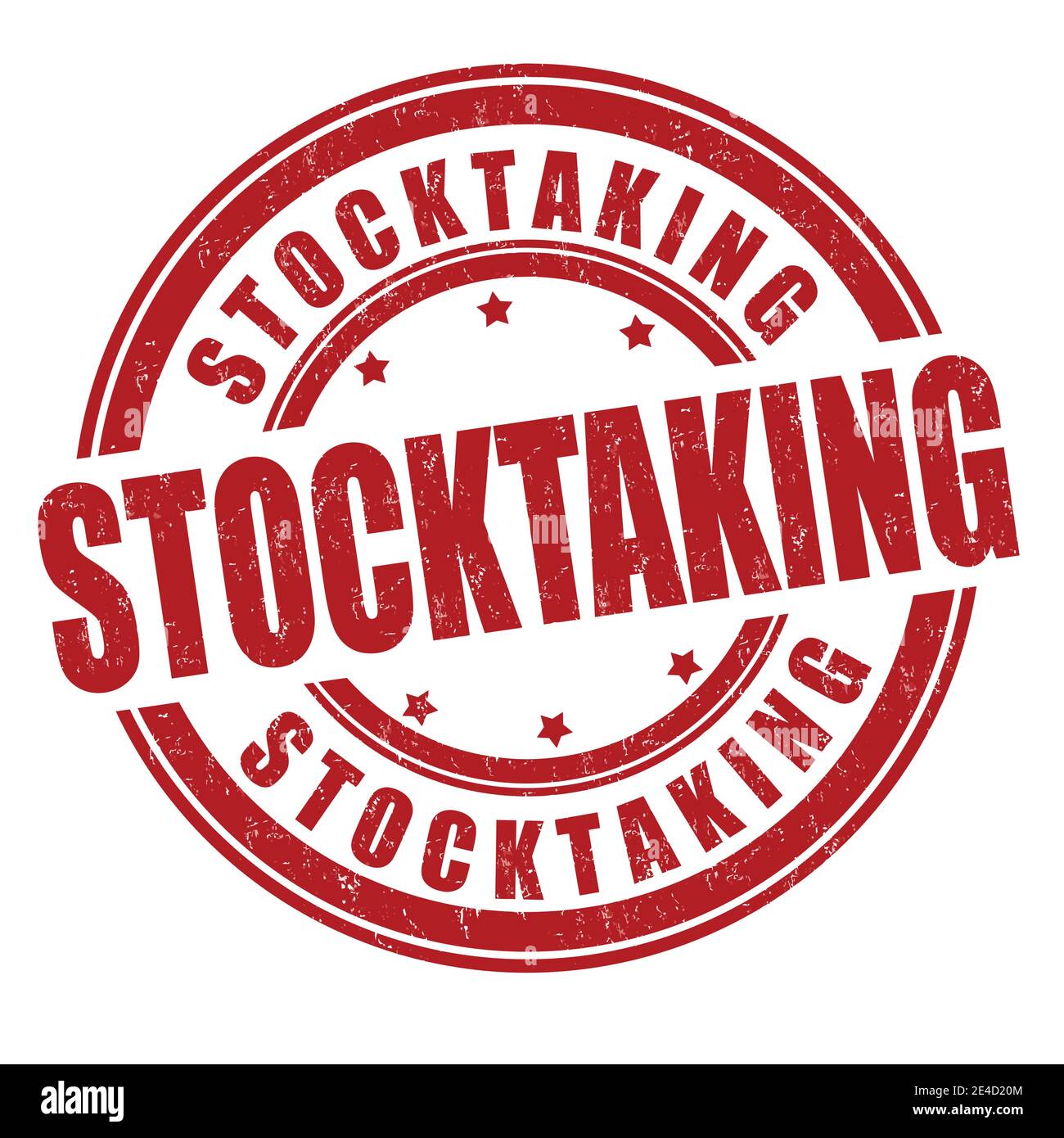 Stocktaking grunge rubber stamp on white background, vector ...