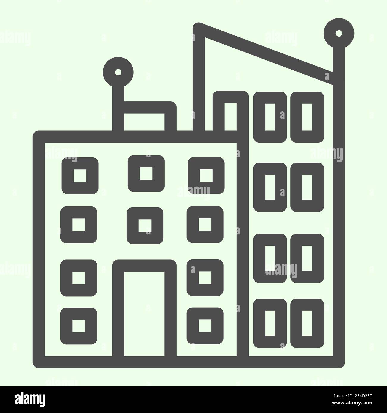 Office building line icon. Urban business architecture outline style ...