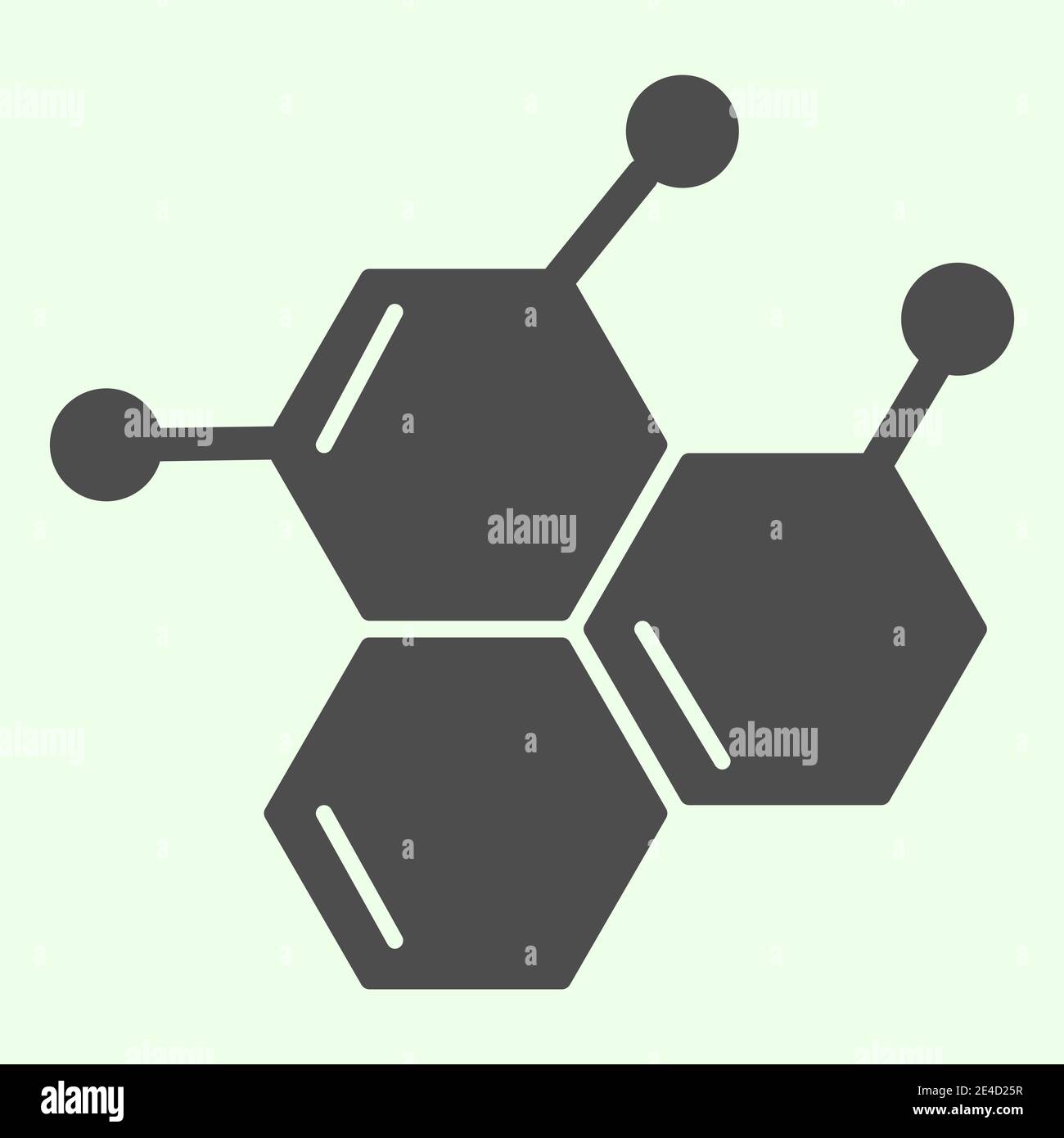 Chemical Formula solid icon. Atomic structure and molecules glyph style ...