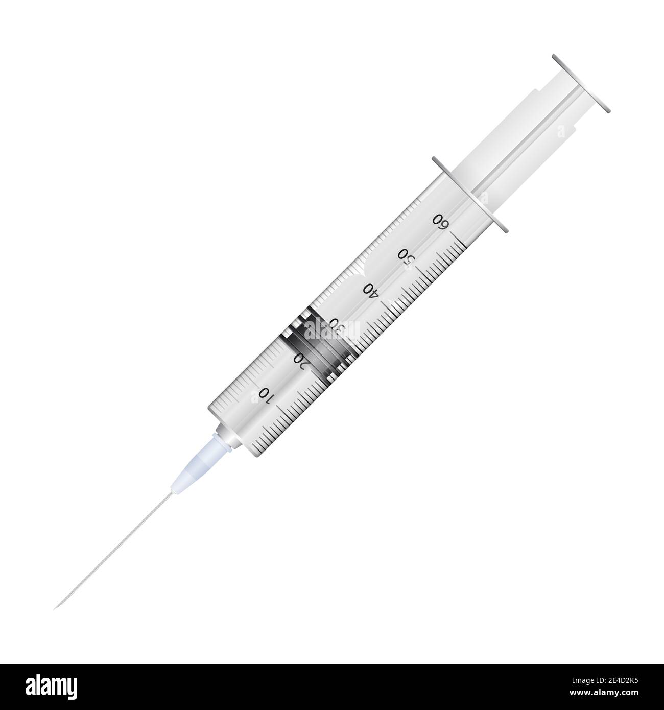 Syringe on a white background. Vector illustration Stock Photo - Alamy