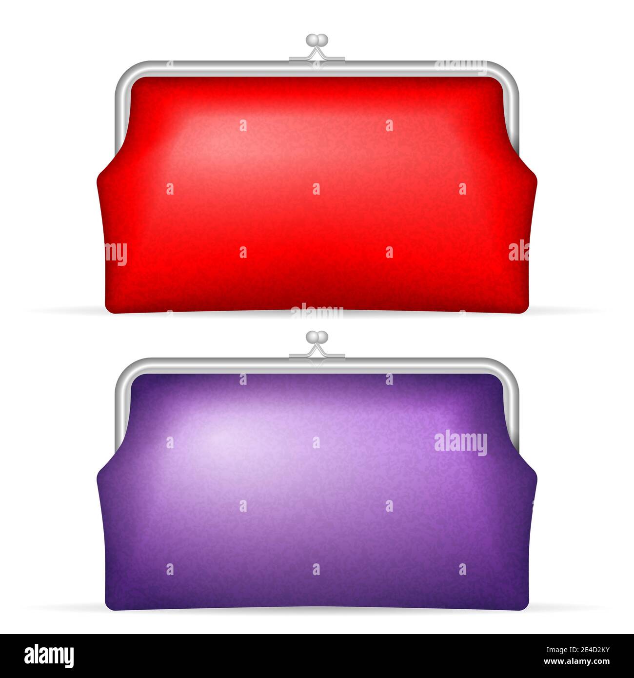 Retro purse set on a white background. Vector illustration Stock Photo ...