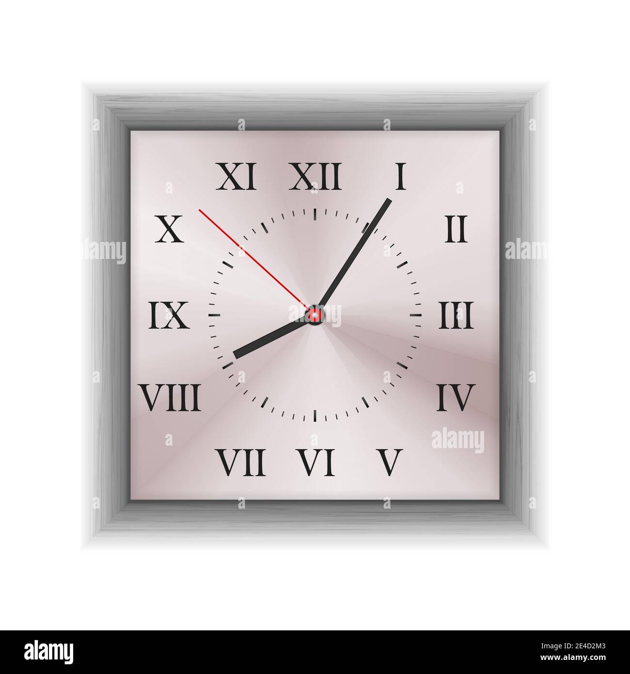 Wall clock on a white background. Vector illustration Stock Photo - Alamy