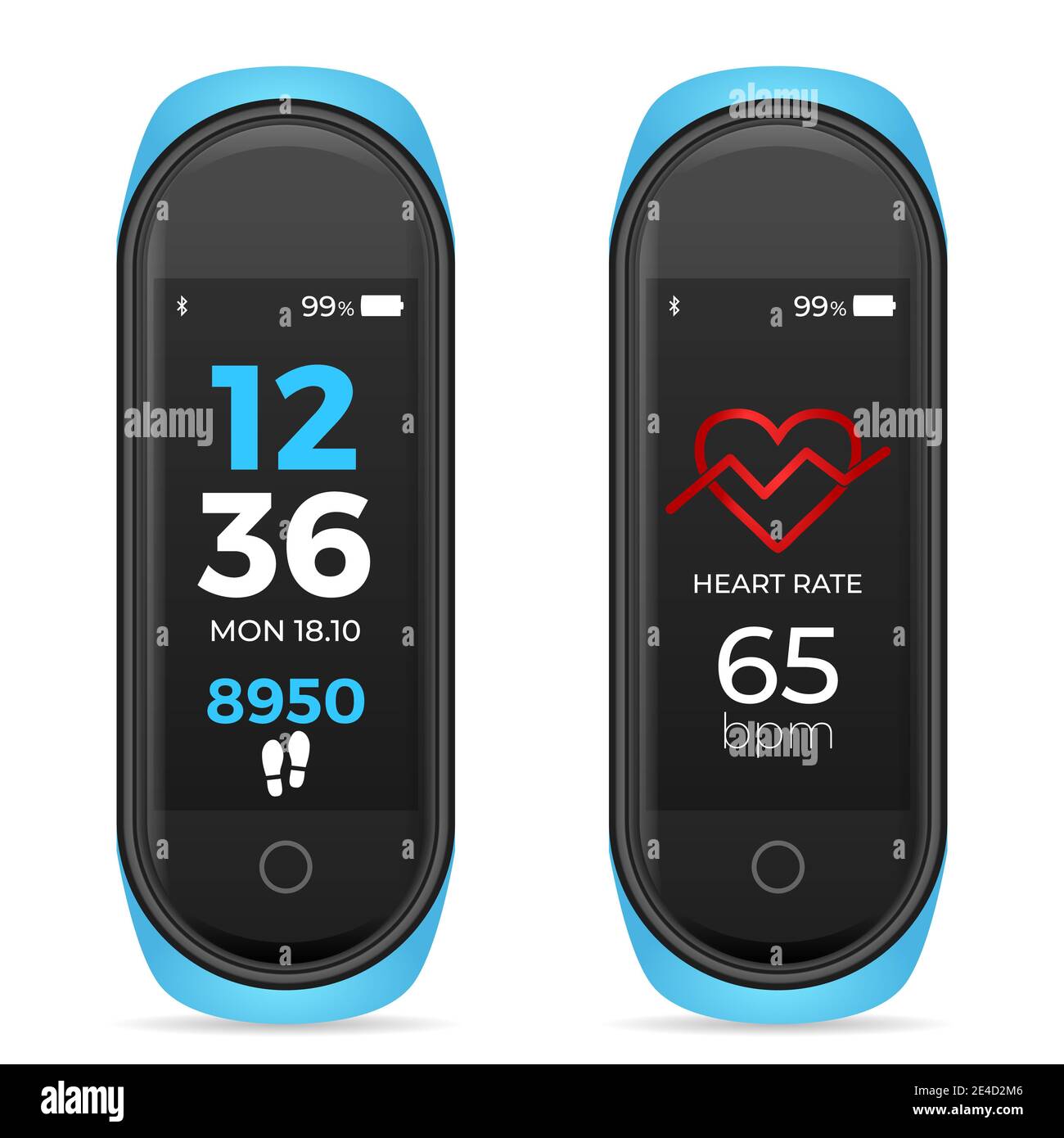 Smart band on a white background. Vector illustration Stock Photo - Alamy