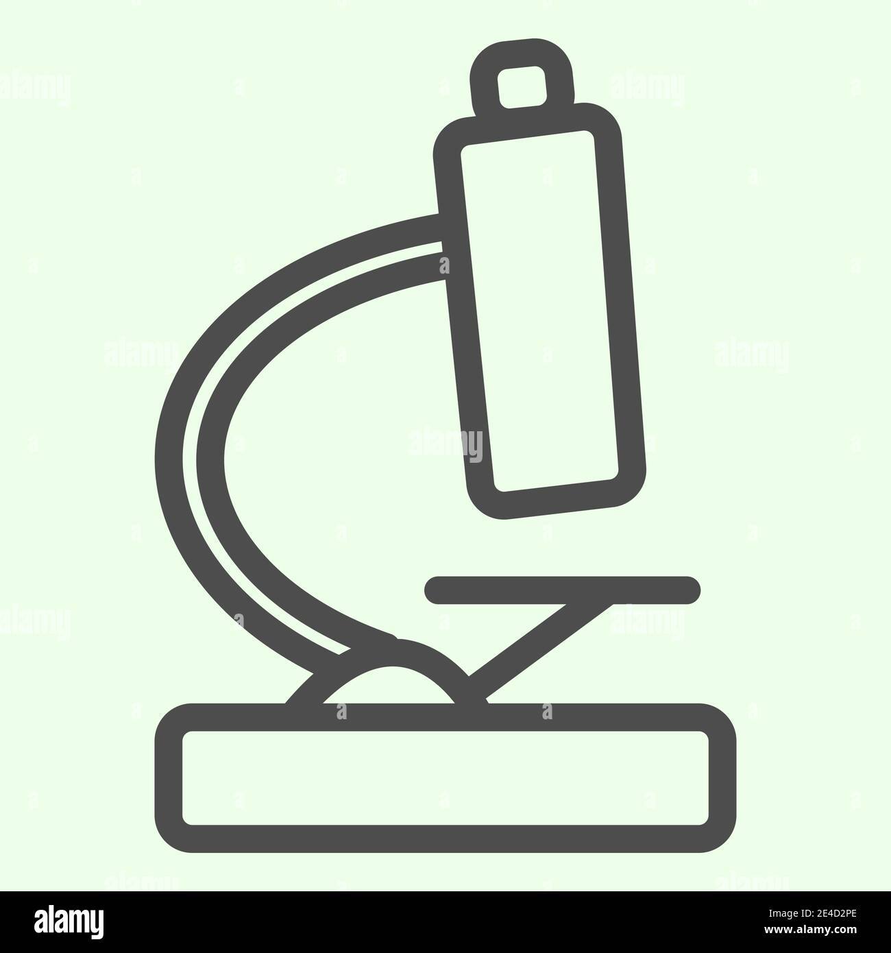 Microscope line icon. Biology science laboratory tool outline style ...