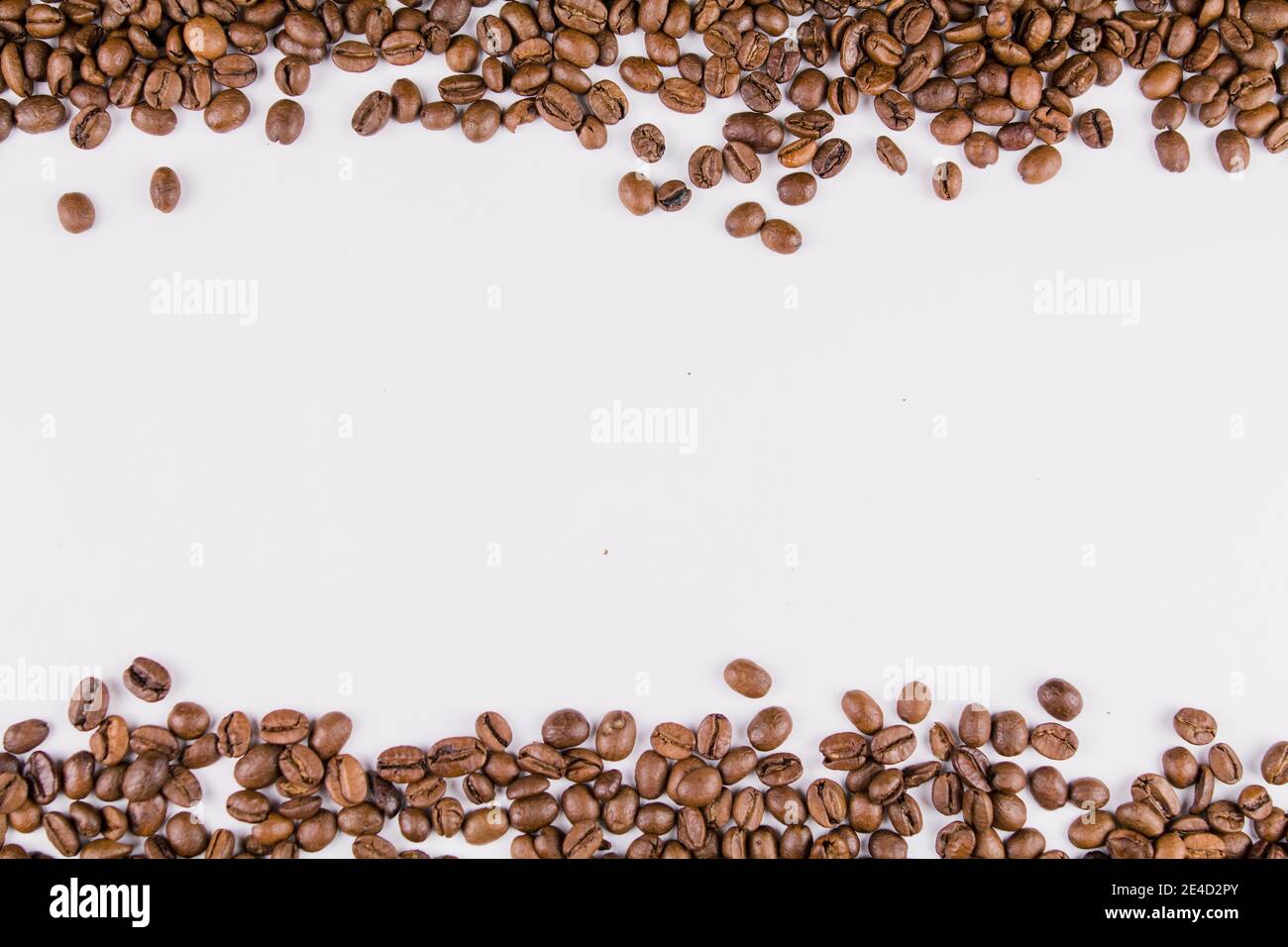 a frame of coffee beans on a white background Stock Photo - Alamy