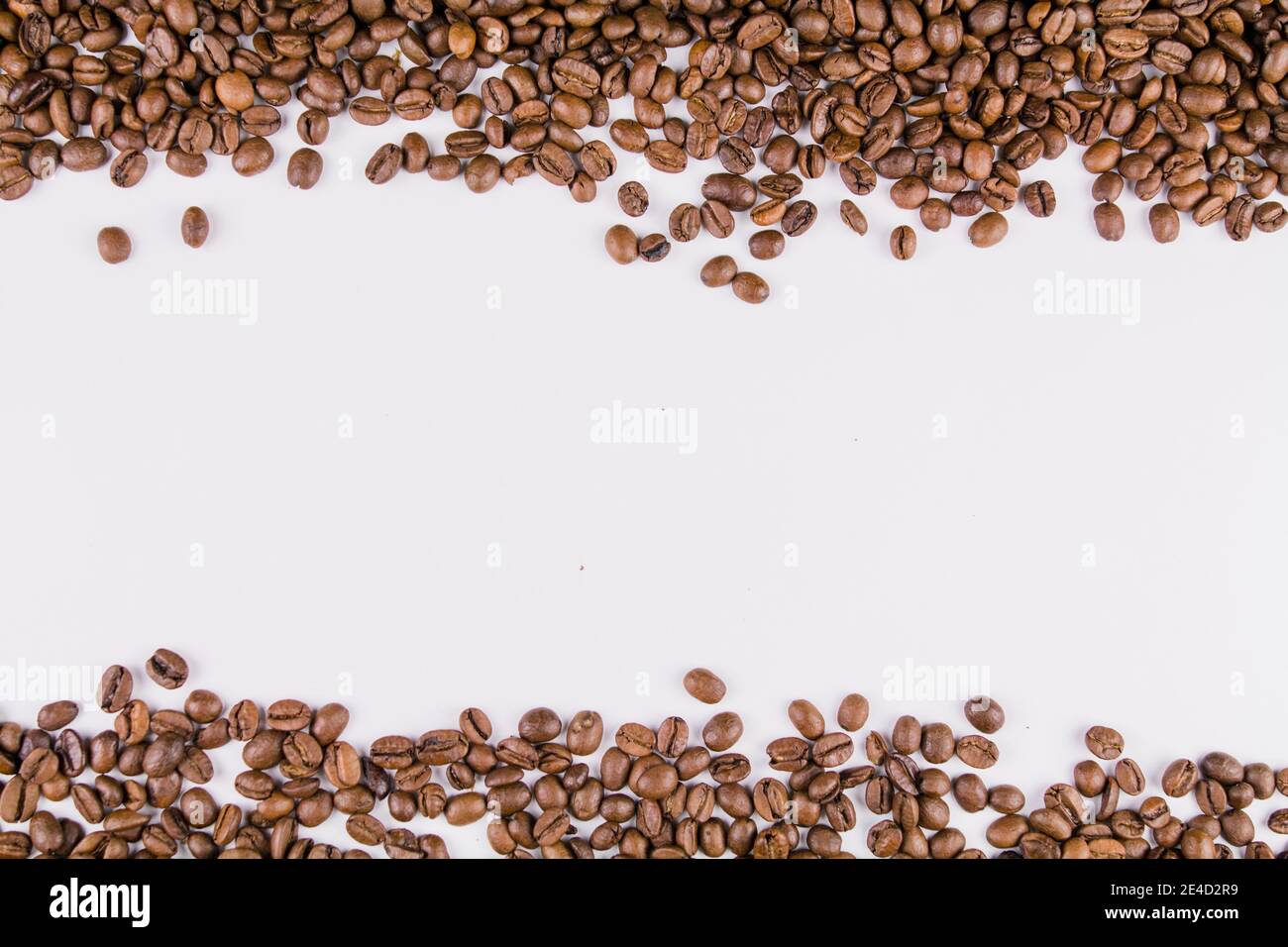 a frame of coffee beans on a white background Stock Photo - Alamy