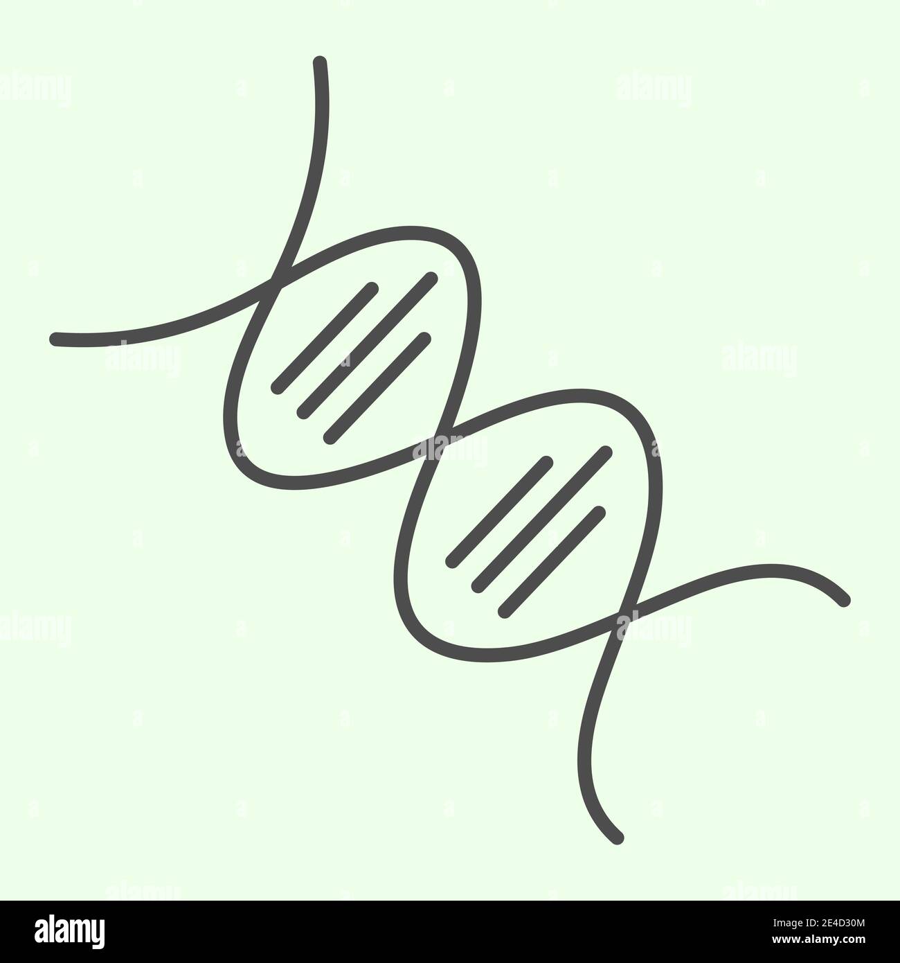 DNK molecule thin line icon. Scientific structure of a DNA element ...