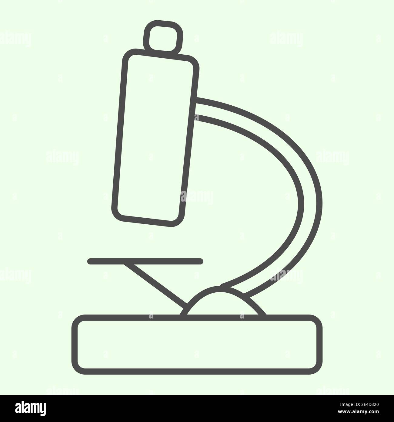 Microscope thin line icon. Biology science laboratory tool outline ...