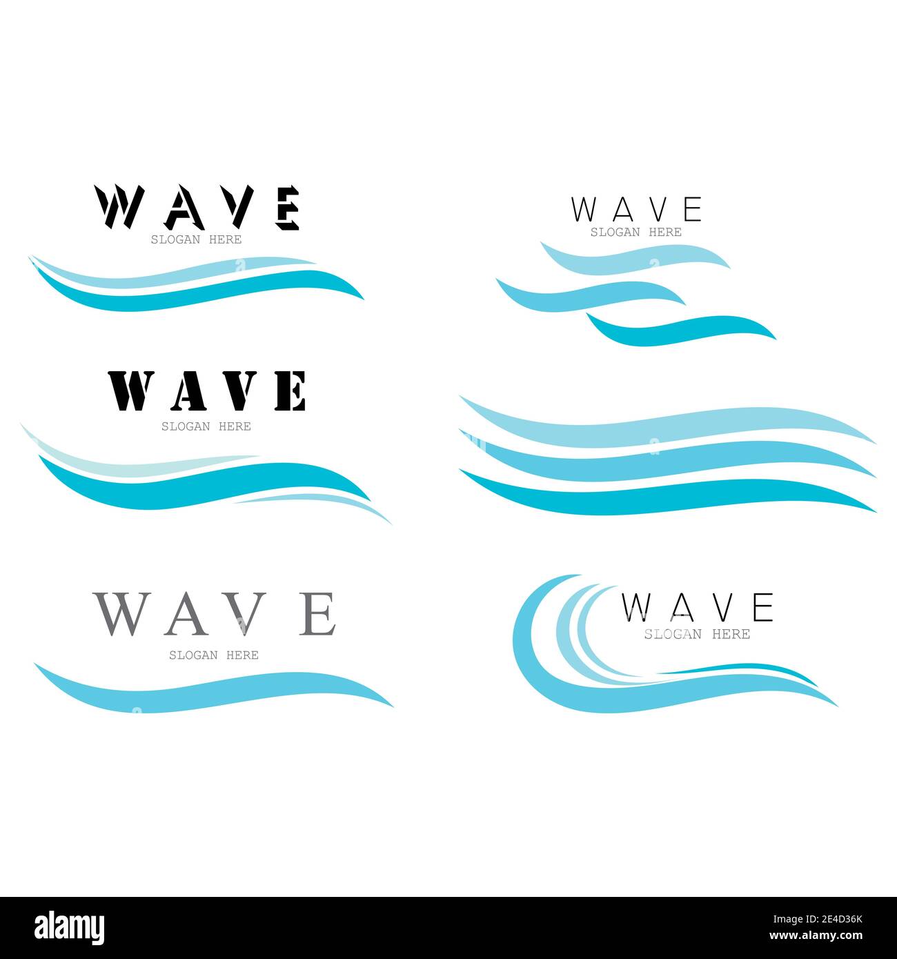 Set Waves Logo Template vector symbol nature Stock Vector Image & Art ...