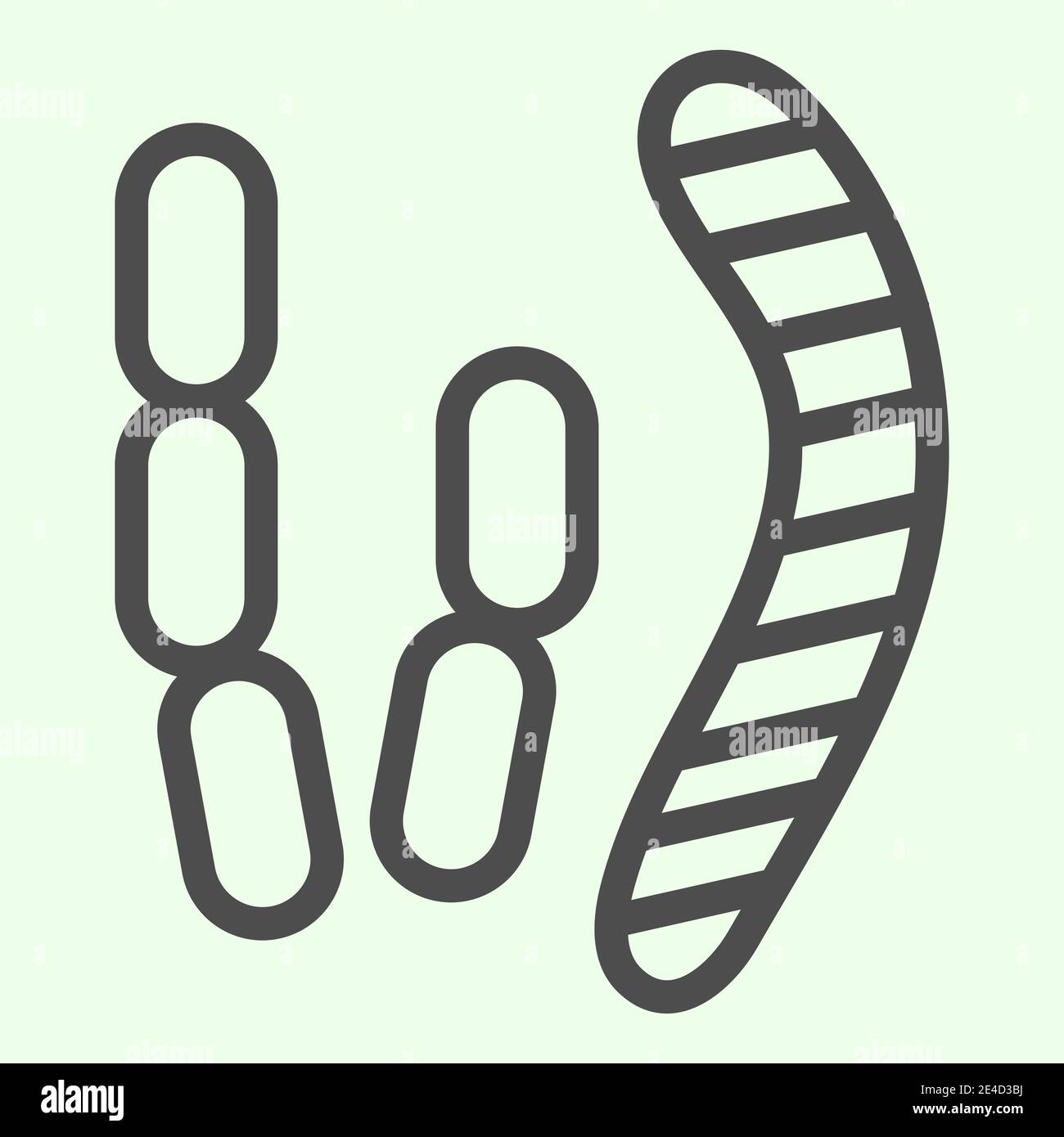 Bacteria line icon. Probiotics bacteria and microorganism outline style ...