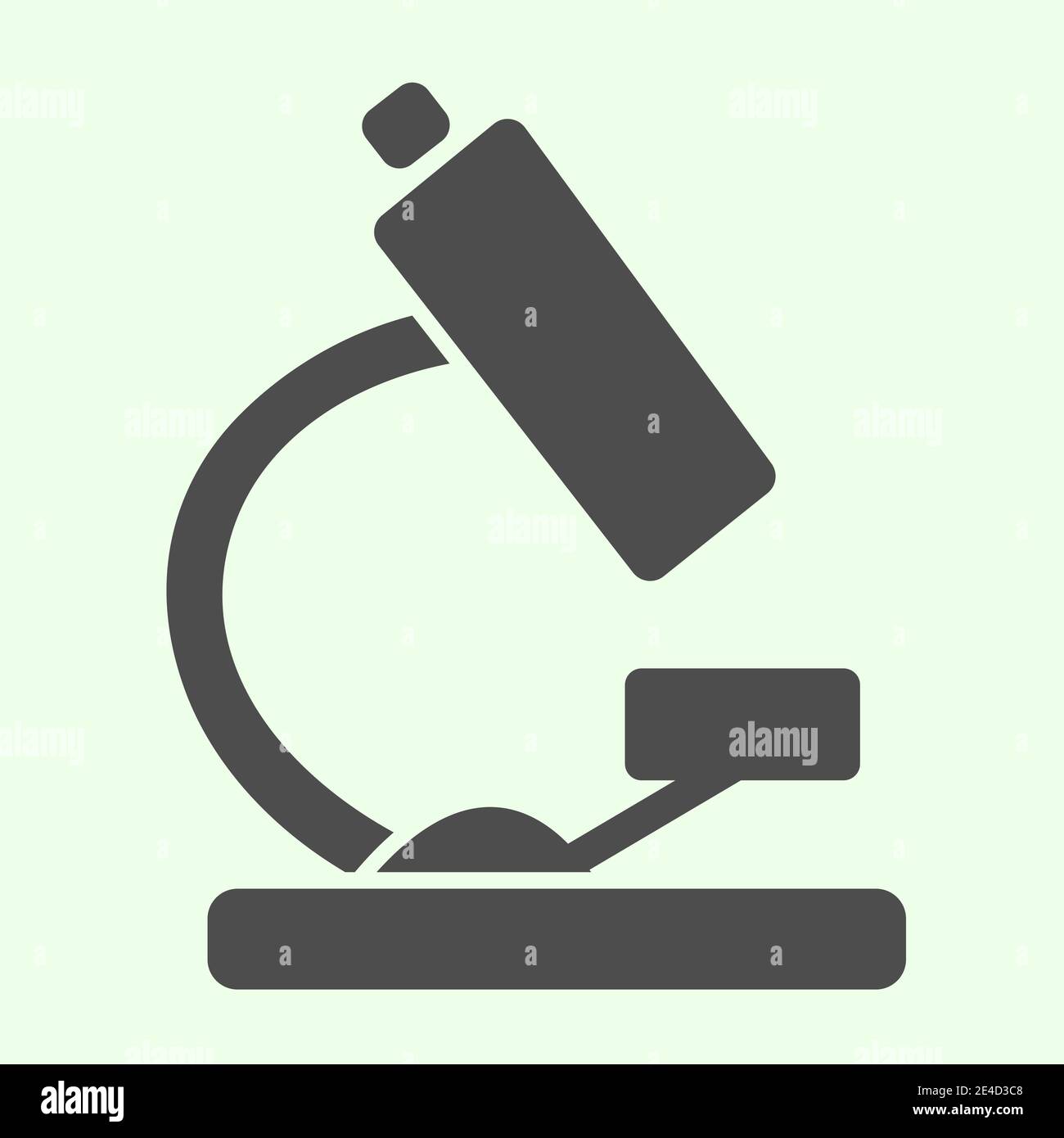 Microscope solid icon. Biology science laboratory tool glyph style ...