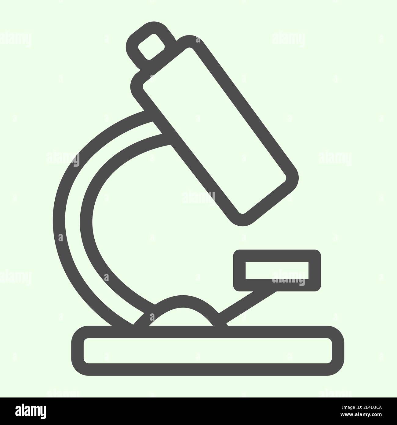 Microscope line icon. Biology science laboratory tool outline style ...
