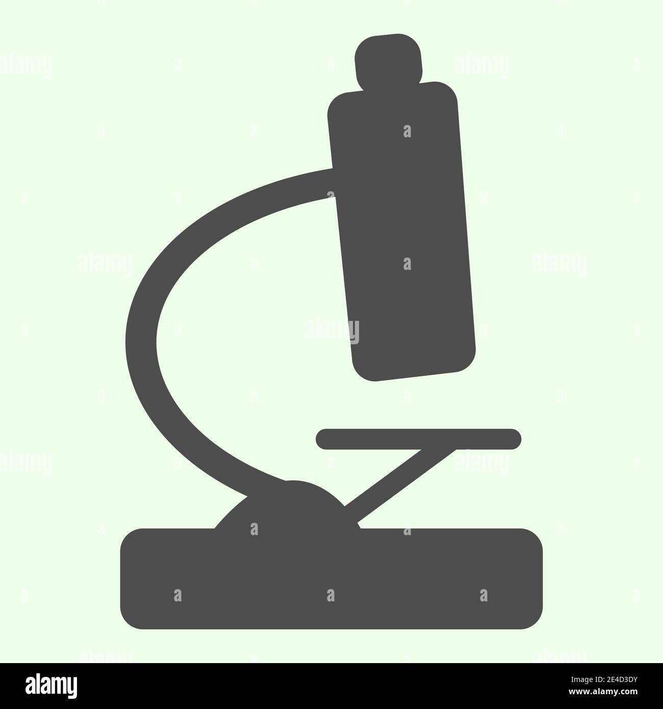 Microscope solid icon. Biology science laboratory tool glyph style ...