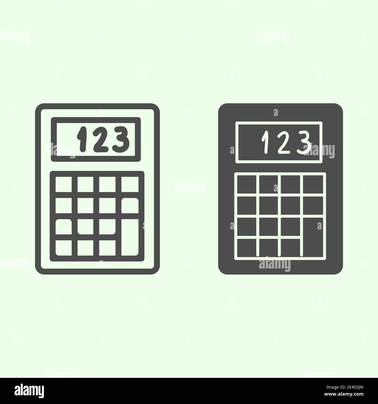 Calculator icon on green Stock Vector Images - Alamy