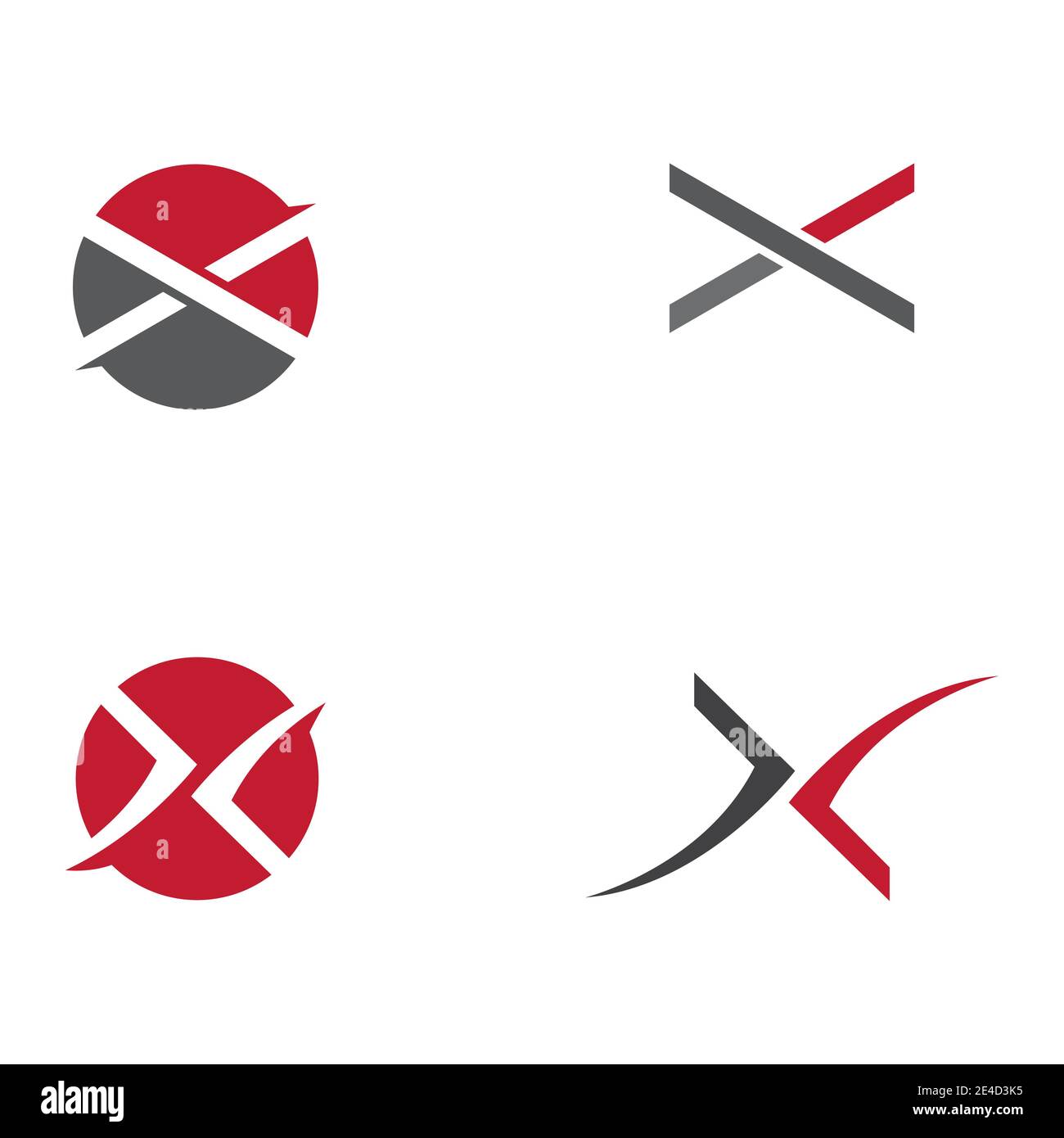 X logo set hi-res stock photography and images - Alamy