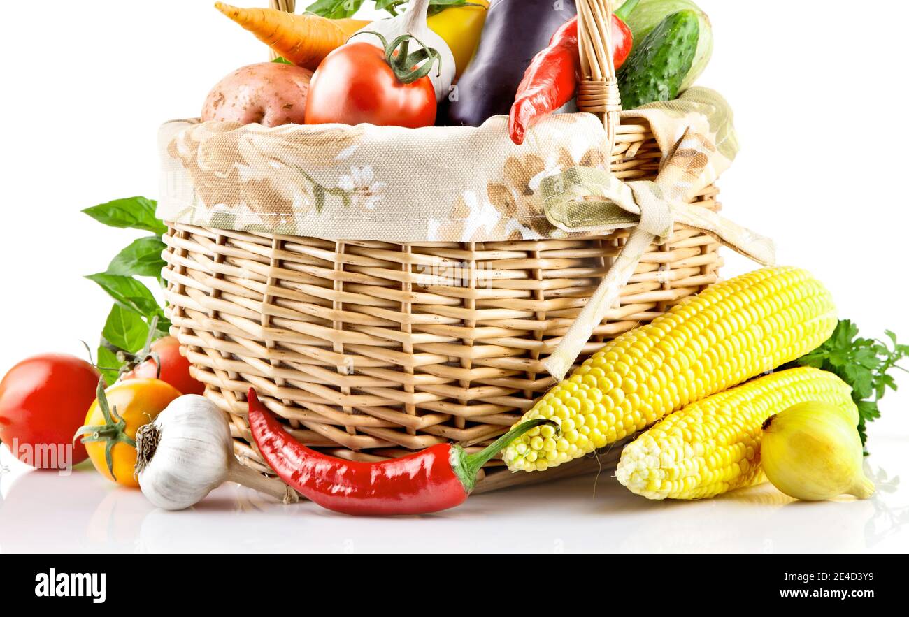 Vegetable with flavors isolated on white background Stock Photo - Alamy
