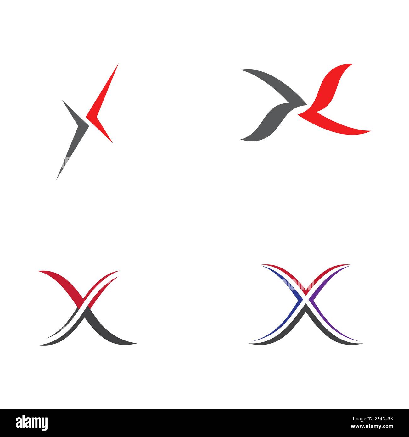 X logo set hi-res stock photography and images - Alamy