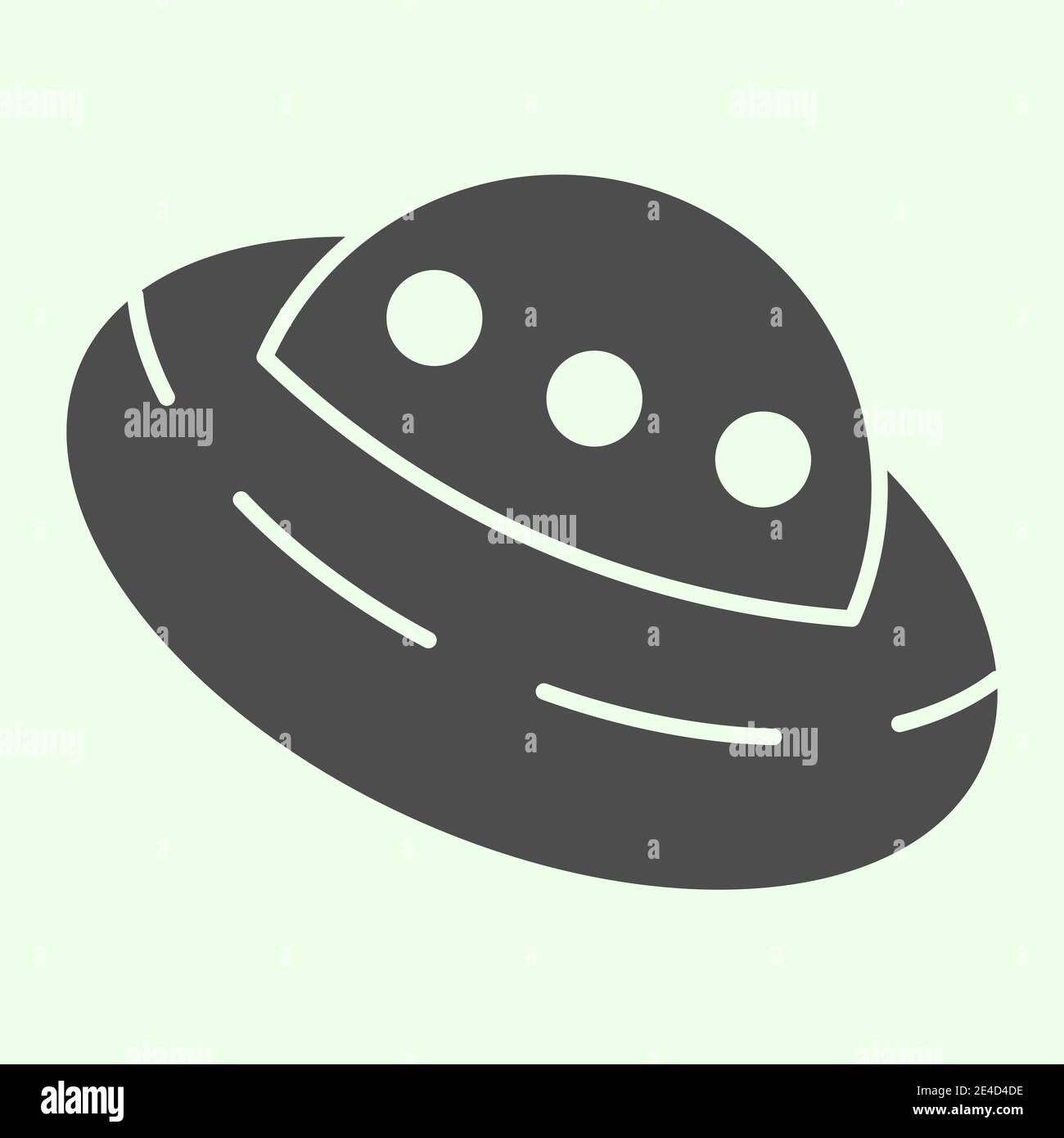 UFO solid icon. Outer space alien flying saucer glyph style pictogram ...