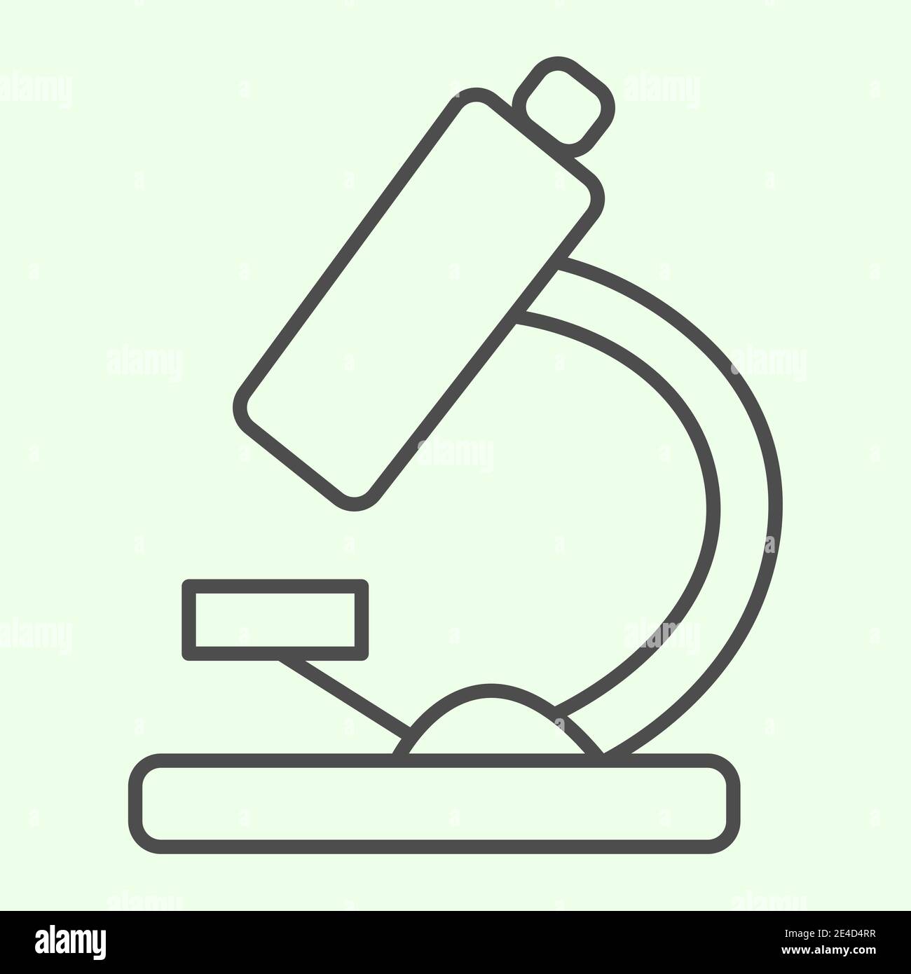 Microscope thin line icon. Biology science laboratory tool outline ...
