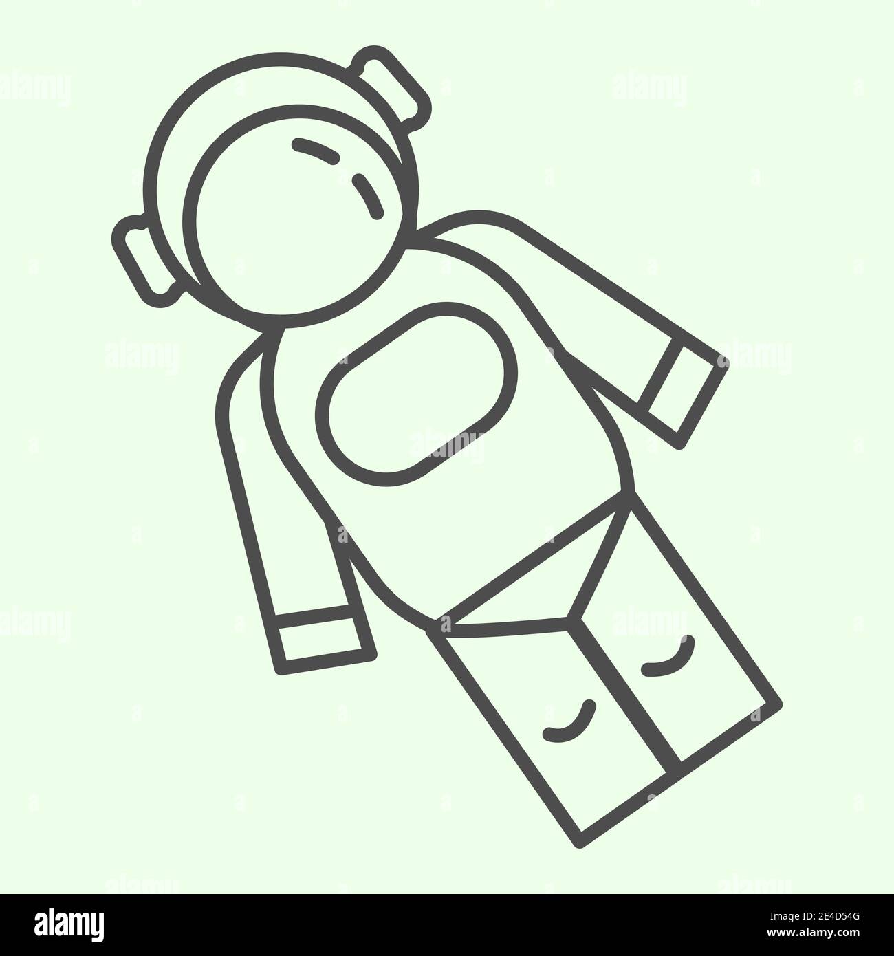 Astronaut linear icon spaceman Stock Vector Images - Alamy