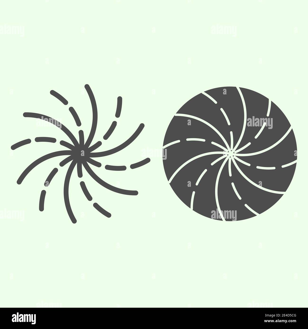 Black hole line and solid icon. Vortex swirls or galaxy outline style ...