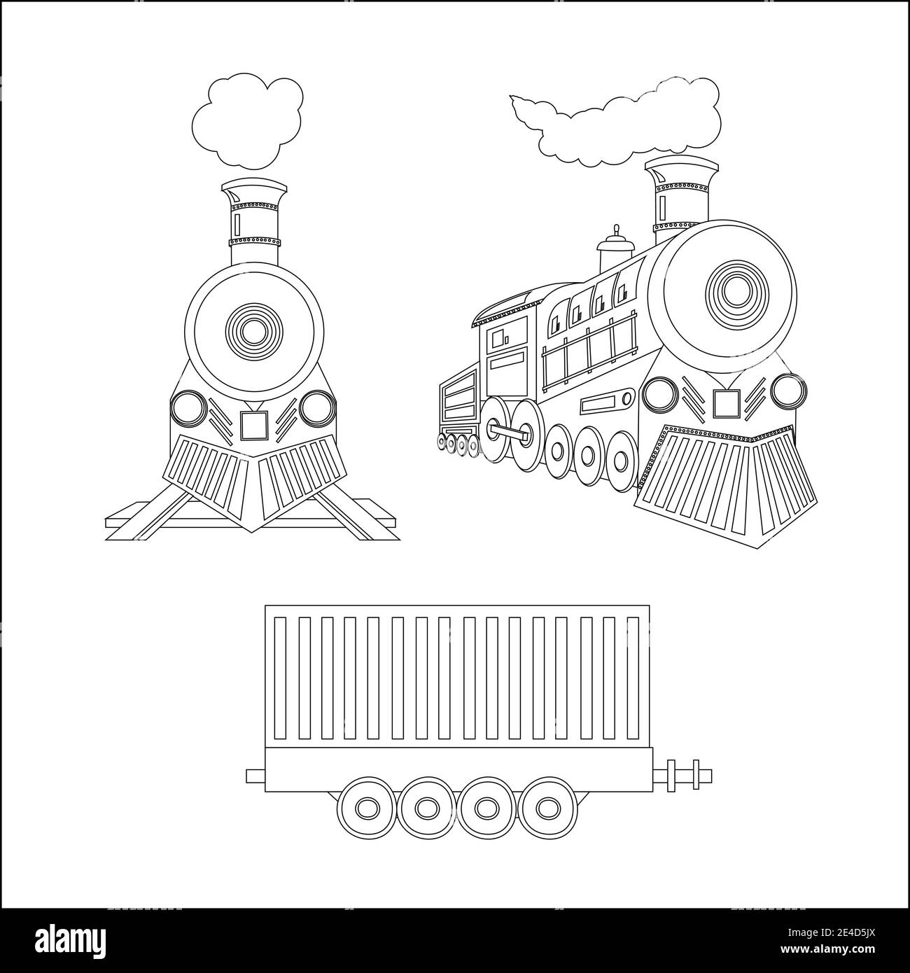 Vintage train Stock Vector Images - Alamy